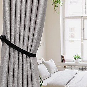 CWJCYTNSN Magnetic Curtain Tiebacks 4 Pack, 16 Inch Outdoor Curtain Tie Backs for Drapes, Modern Curtain Ties for Sheer,Decorative Twist Curtain Holders for Blackout Sheer Window Treatment