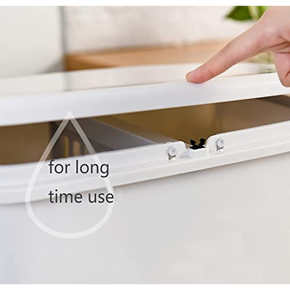 jxgzyy 3 Tiers Kitchen Garbage Sorting Trash Cans 16.54x11x33.07" Trash and Recycling Combo Dry and Wet Separation Can Classification Trash Bin Kitchen Plastic Garbage Can Dual Trash Can Recycle