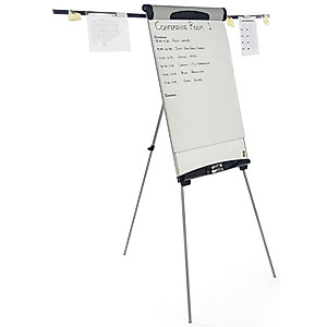 Displays2go Dry Erase Tripod Easel, 26" x 37" Magnetic White Board, Height Adjustable (AWBE24ST)