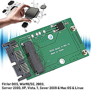 Demeras Adapter Converter Converter Card Long Service Life MSATA to Micro SATA Card, Simple Installation Reliable Converter Disc for PC for Computers for Notebook