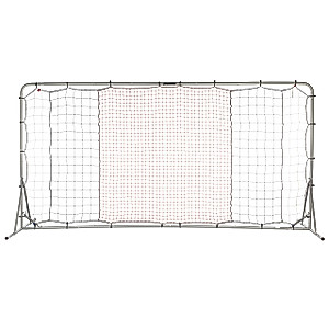 Franklin Sports Soccer Rebounder - Tournament Steel Soccer Rebounding Net - Perfect For Backyard Soccer Practice and Soccer Training - 12'x6' Soccer Bounce Back Rebounder - Silver