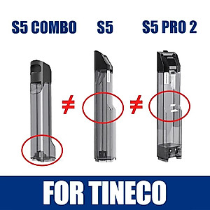 Generic Clean/dirty water tank compatible with Tineco FLOOR ONE S5 COMBO/2.0 slim wet/dry vacuum cleaner parts replacement, clean water tank dirty water tank accessories (B （Dirty water tank）)