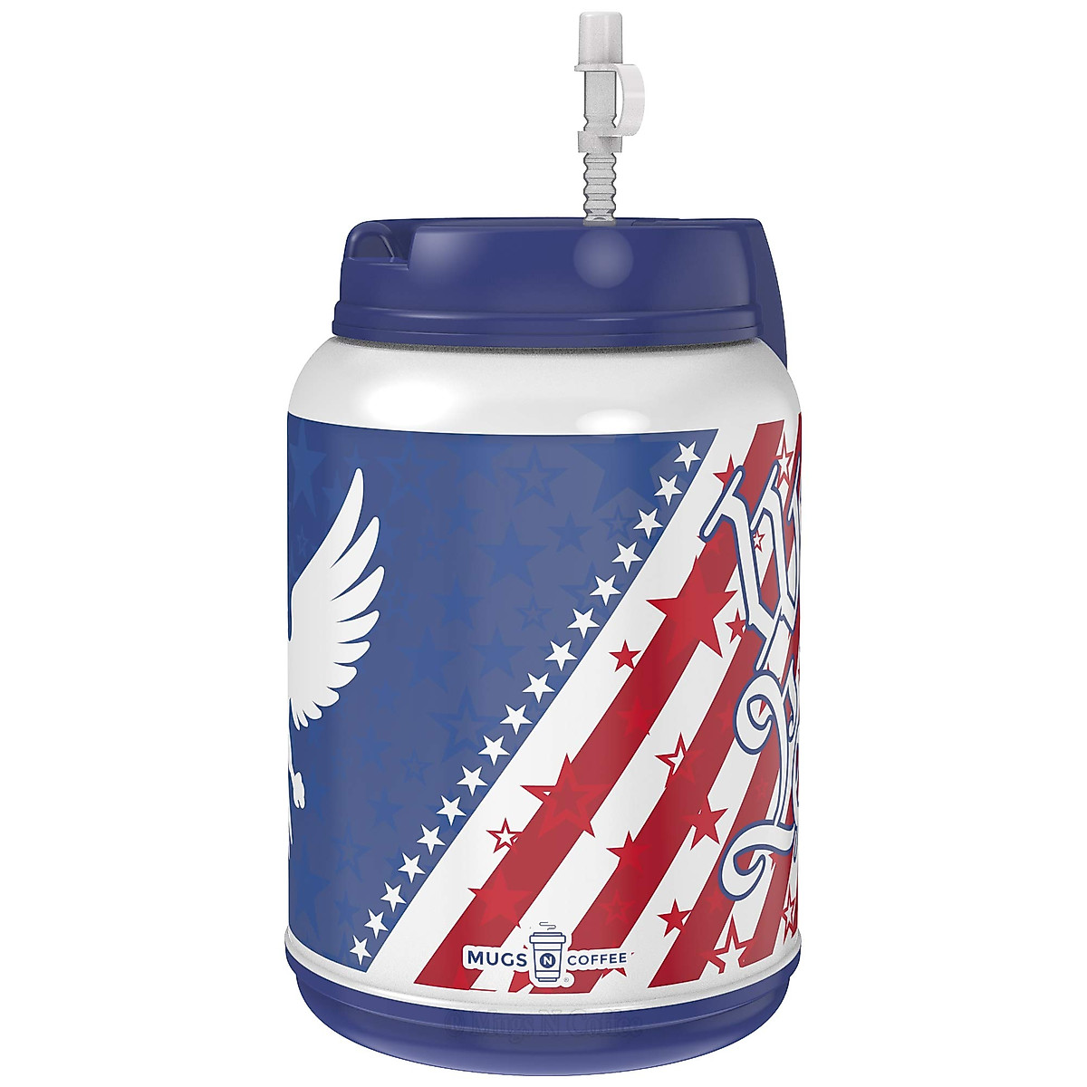 64 oz We The People Mug with Reusable Straw - BPA Free - Made in the USA - American Flag Mug with Eagle