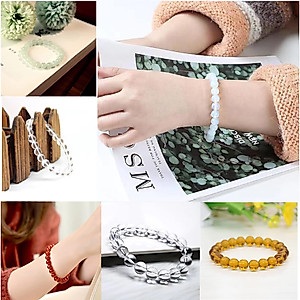 MOZAKA 21Pcs 8mm Beaded Bracelets for Women Handmade Stretch Crystal Glass Bead Bracelets Set Multicolor Round Glass Beads Elastic Bracelet Jewelry Set