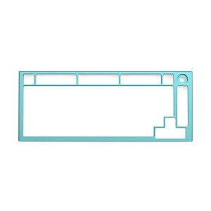 Glorious Top Frame for GMMK PRO - 75% Keyboard with Knob Gaming - Aluminum Mounting Frame for Custom Mechanical Keyboard for PC Gaming and Programming (Aqua Blue)