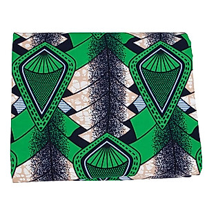 African Fabric 100% Cotton Kente Cloth by The Yard 6 Yards African American Ankara Print Wax Fabric 1485