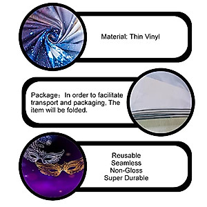 PHMOJEN Prom 2023 Backdrop Gold and Silver Mask Masquerade Violet Photo Backdrop for Graduation Prom Party Decor, Polyester 10x10ft Dress-up Party School Dance Backdrop Photo Studio Props BJLSPH1431