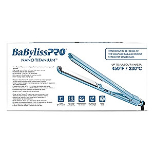 BabylissPRO Nano Titanium 1" Titanium-Plated Ultra-Thin Straightening