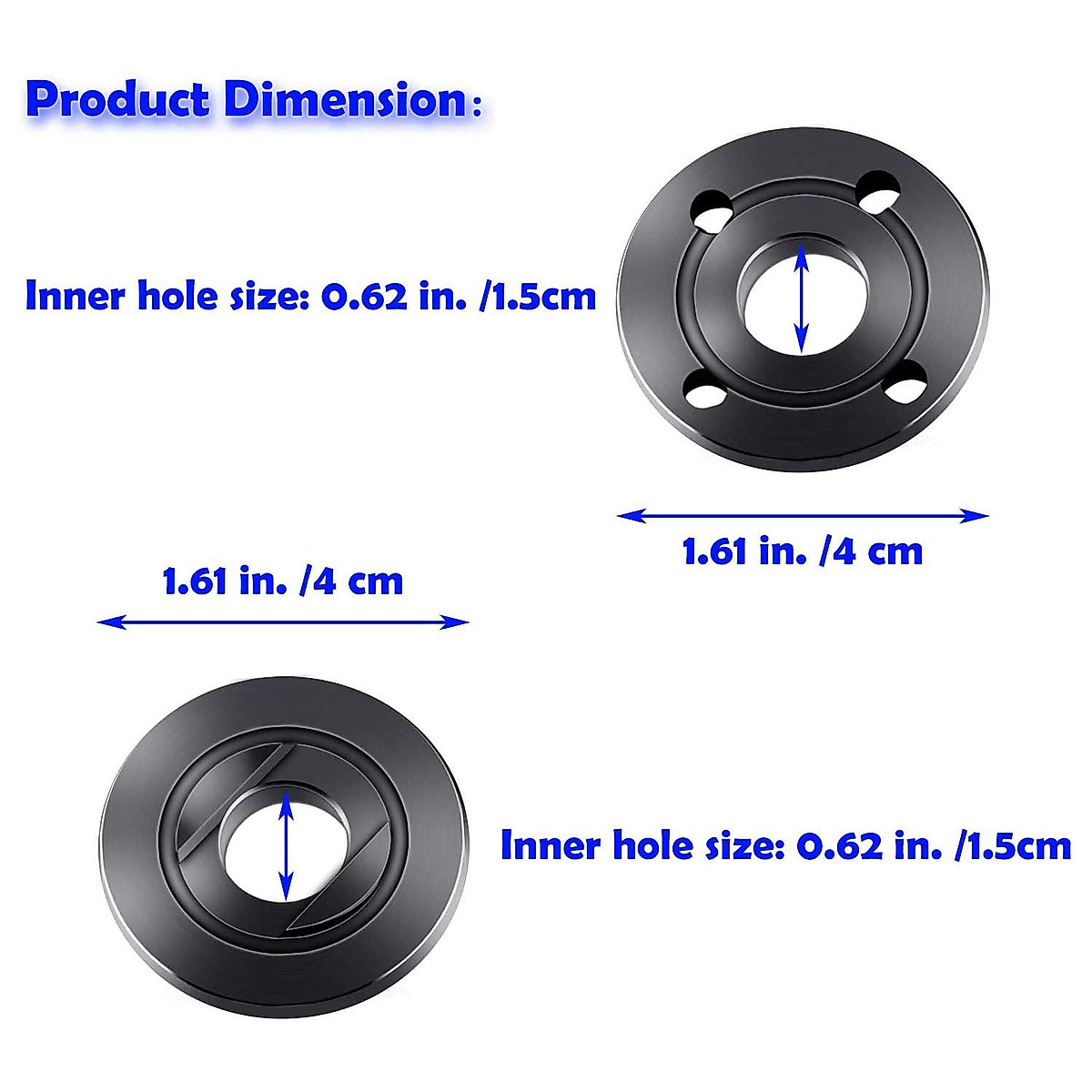 Ketofa Angle Grinder Flange Nut for Dewalt Ryobi Milwaukee Black & Decker Metal Inner Outer Flange Nut 224399-1 193465-4 224568-4 Parts (2 Set)