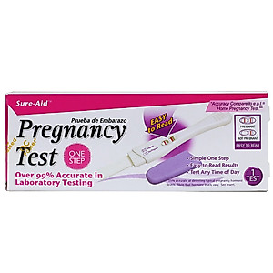 Sure-Aid Pregnancy test | One Step | Over 99% accurate in Laboratory Testing | Easy to Read Results Any Time Of Day | Relieve Anxiety with Fast and Simply One Step Results | 2 Pack