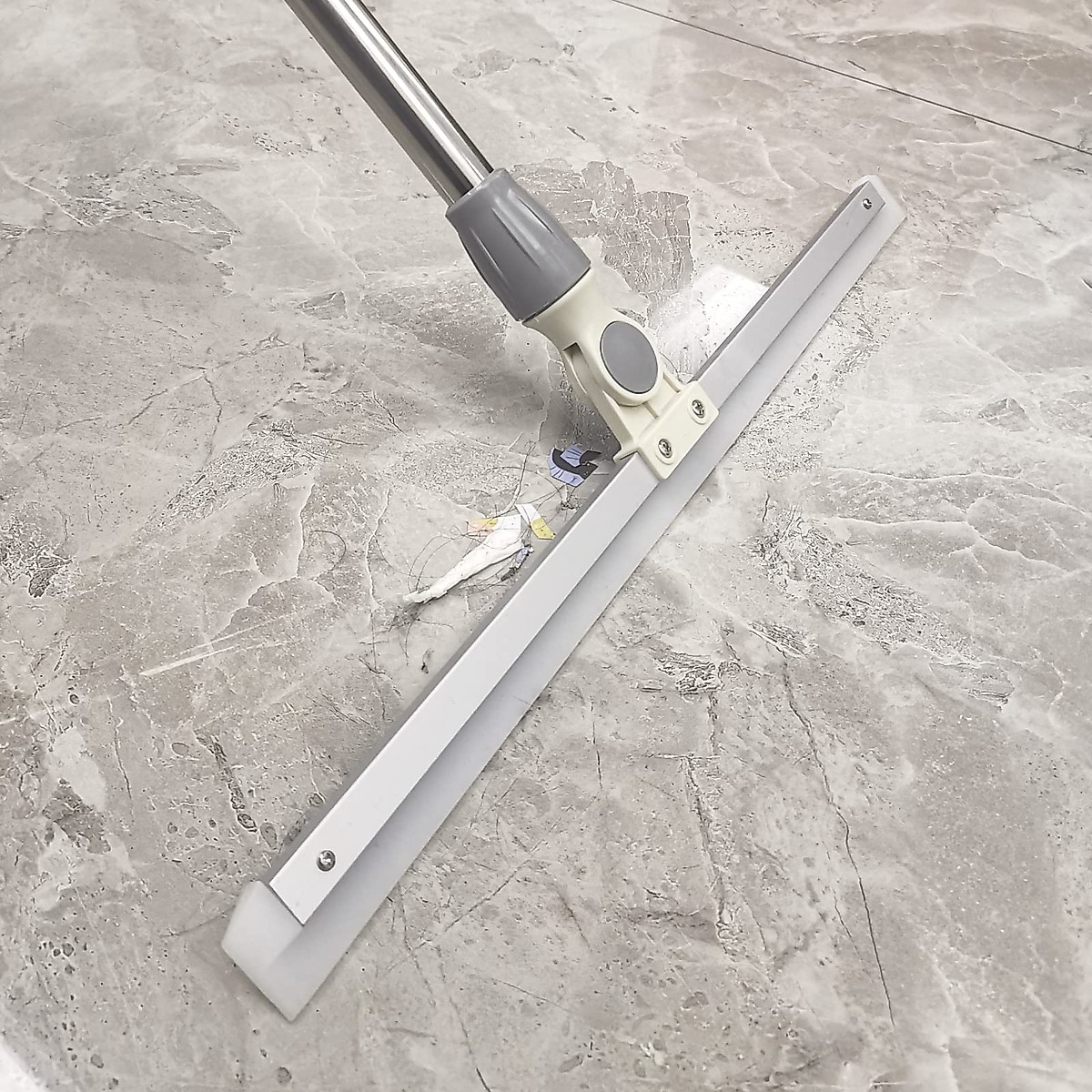 Rubber Magic Broom Sweeper, Multifunction Magic Broom, Floor Squeegee Broom with 55" Long Handle, Household Squeegee Broom for Floor Cleaning, Bathroom, pet Hair, Window,Kitchen Broom Head(13.8")