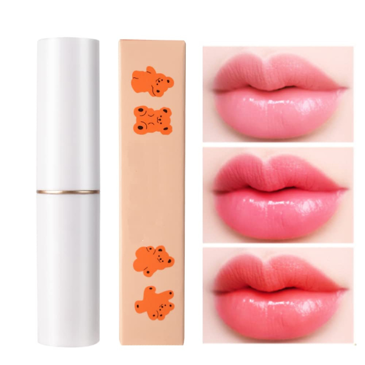 Dulele Color Changing Lipstick Set, 3 Pieces Magic Temperature Color Change Lip Gloss Long Lasting Nutritious Lip Balm (Tube)