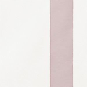 Sun Zero Marline Pink Ribbon Border Stripe 100% Blackout Cordless Roman Shade, 35" x 64", Pink/White