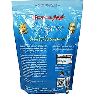 Grandma Lucy's Organic Baked Treat for Dogs, Mixed 3 Packs x 14 Oz - Apple, Pumpkin and Blueberry Flavors