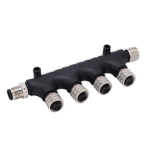 Nmea 2000 T Connector,NMEA 2000 MultiPort T Connector,NMEA 2000 4 Port MultiPort T Connector 5 Pin Backbone Drop Cables 4 Port MultiPort Tee Terminator for Lowrance Networks