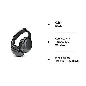 JBL Tour ONE Wireless Noise Cancelling Bluetooth Headphones, Hi-Res Audio, Perfect Voice Clarity Phone Calls, up to 50H Battery, Google Assistant and Amazon Alexa (Black) (Renewed)