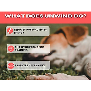 Unwind by Helluva Dog - Natural Anxiety Calming Drops for Active Performance Dogs — MCT Oil, Chamomile & Valerian Drops for Focused Training, Relaxation Before and After Activity, 2oz Bottle