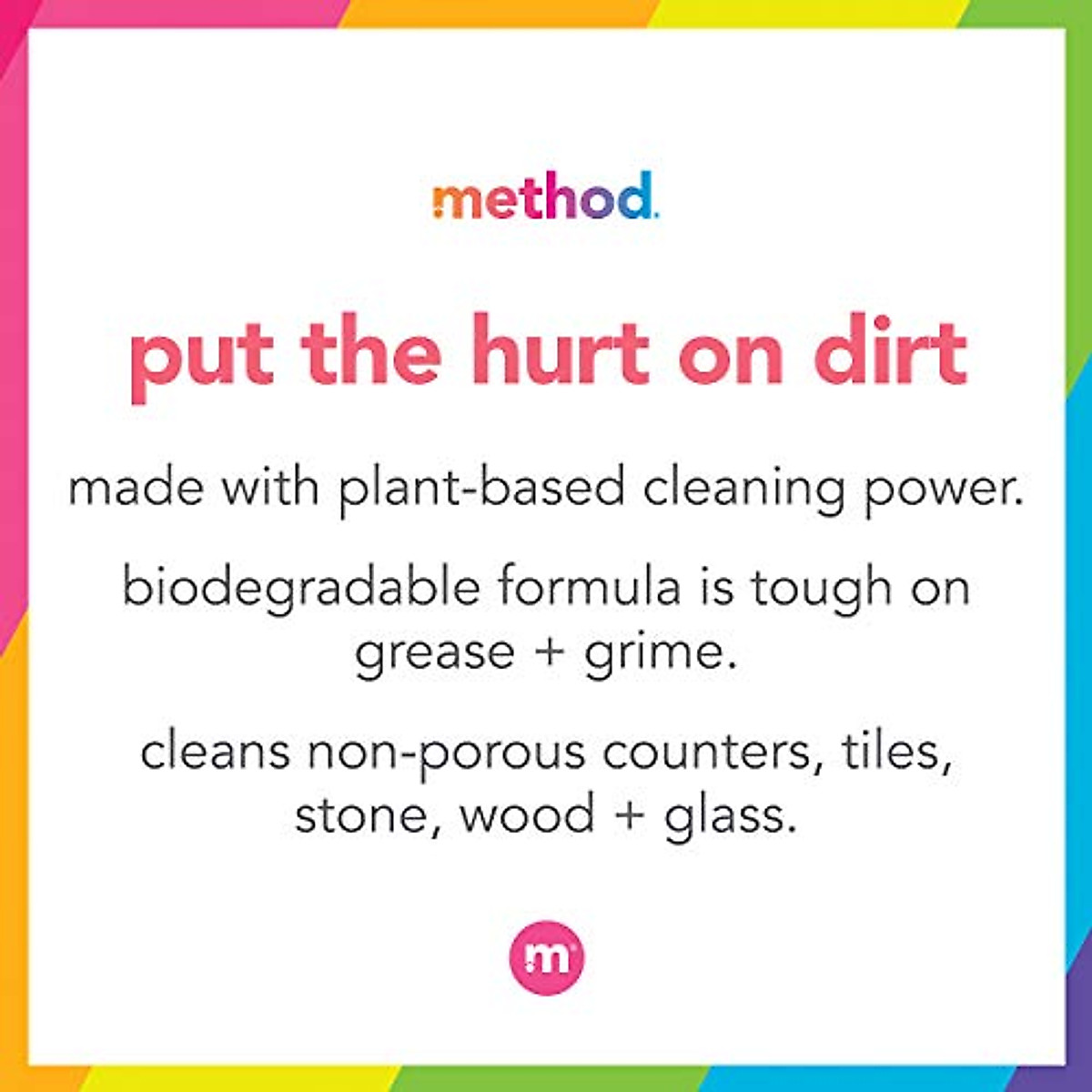 Method All-Purpose Cleaner Spray, Pink Grapefruit, Plant-Based and Biodegradable Formula Perfect for Most Counters, Tiles, Stone, and More, 28 oz Spray Bottles, (Pack of 8)