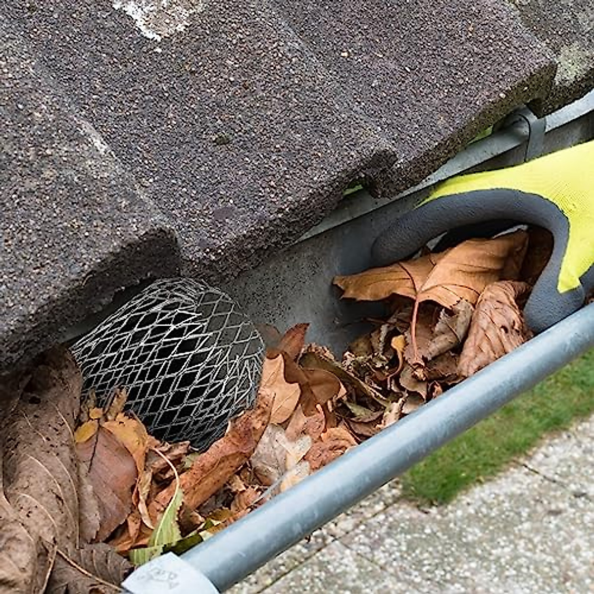 DOITOOL 6 Pack Gutter Downsport Guards 3 Inch Expandable Aluminium Filter Strainer, Leaf Filter Gutter Strainer Gutter Downspout Protectors, Stops Blockage from Leaves and Debris