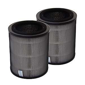PUREBURG JF100 True HEPA Replacement Filters Compatible with Jafända JF100 Jafanda Air Purifier, Part Number JF100-RF, H13 3-IN-1 3-Stage Filtration Activated Carbon Air Clean VOCs Odor,2-Pack