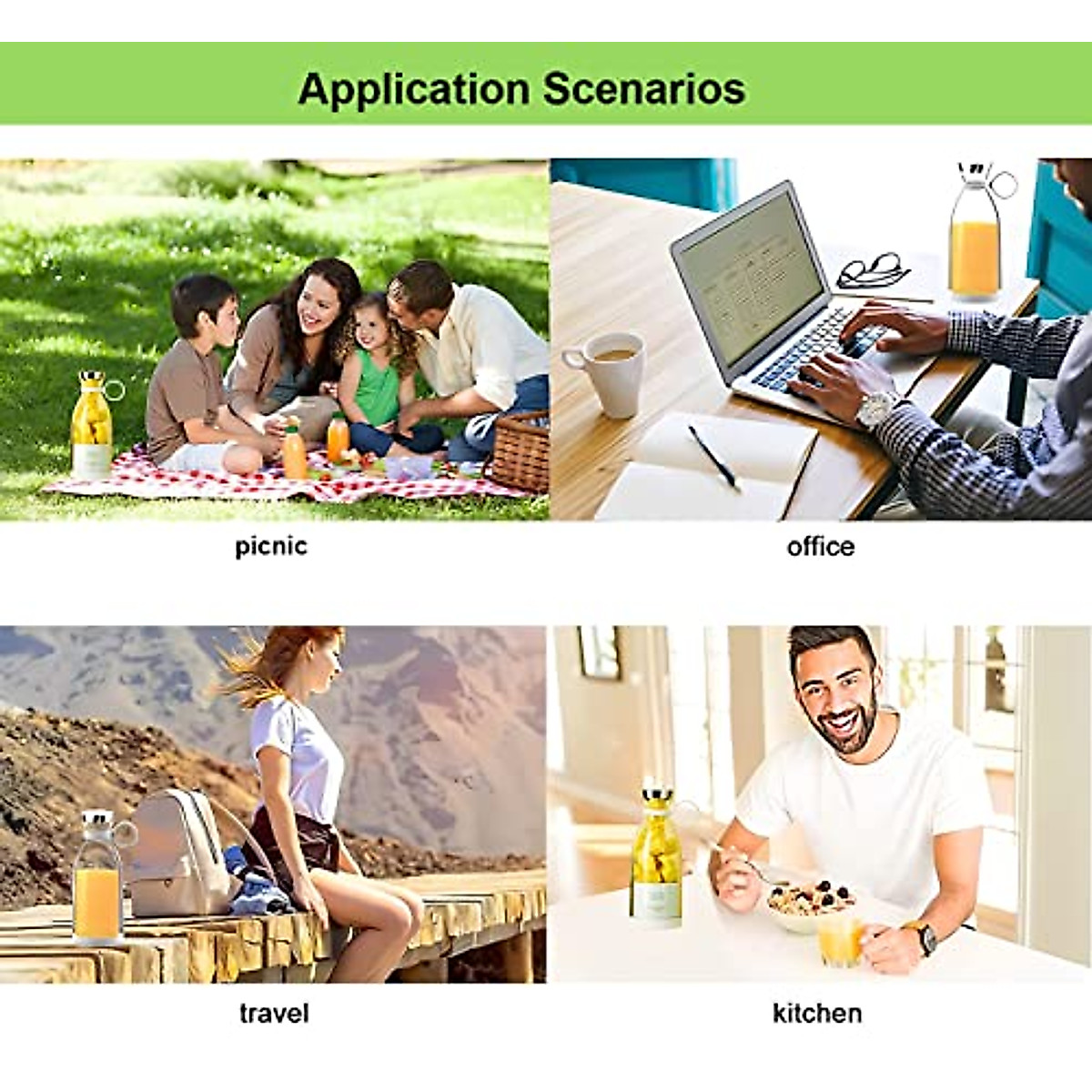 Personal Size Blenders, Portable Blender, USB Blender, Smoothie Mini Blender, 350ml Fresh Juice Blender for Home, Travel, Office, Gym (Pink)