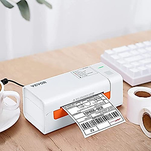 VEVOR Thermal Label Printer, Shipping Label Printer for 4"x6" Labels, USB Connection & Auto Label Recognition, Support Windows/MacOS/Linux/Chromebook, Compatible w/Amazon, Ebay, Etsy, UPS,etc