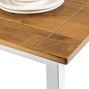 Zinus Becky Farmhouse Wood Dining Table / Table Only White 45 in x 28 in x 29 in