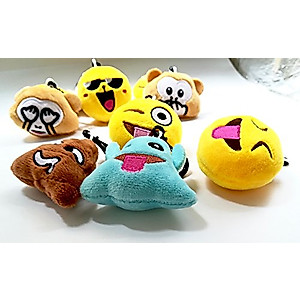 OHill 24 Pack Emoticon Plush Mini Pillows Party Favor for Birthday Party Home Decoration