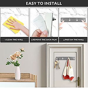 Wapodeai Wall Hooks for Hanging - 4 Hooks, Suitable for Office, Foyer, Kitchen, Hallway.