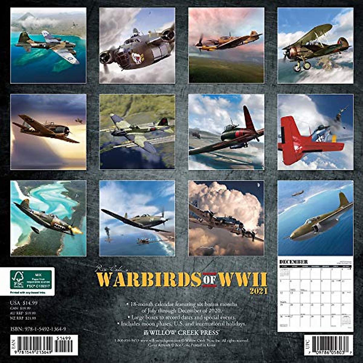 Warbirds of WWII 2021 Wall Calendar