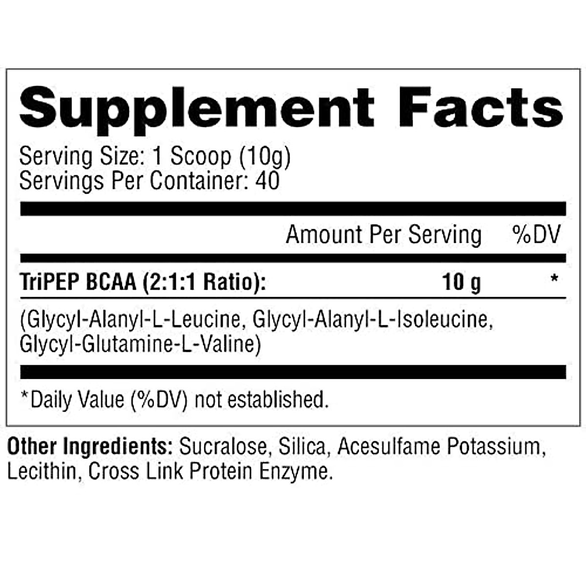 Metabolic Nutrition - TRIPEP - Tri-Peptide Branch Chain Amino Acid, BCAA Powder, Pre Intra Post Workout Supplement, Grape, 400 Grams (40 Servings)