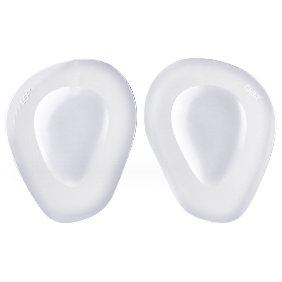 3 Pairs Ball of Foot Cushions Adhere to Shoes, Metatarsal Pads with Water Drop Shape 4D Design, Professional Reusable Soft Insole, One Size Fits Shoe Inserts, by Mildsun