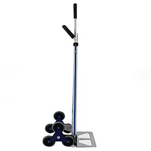 ZBPRESS Aluminum Stair Climber Hand Truck 550LBS Capacity Dolly Assisted Heavy Duty Utility Cart with Flat Free Wheels