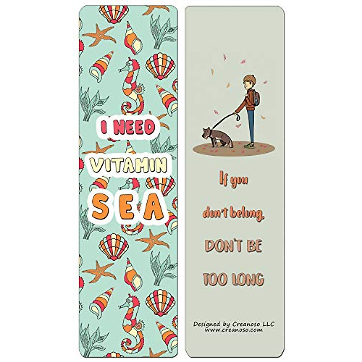 Creanoso Fun Travel Quotes Bookmarks (30-Pack) - Classroom Reward Incentives for Students and Children - Stocking Stuffers Party Favors & Giveaways for Teens & Adults