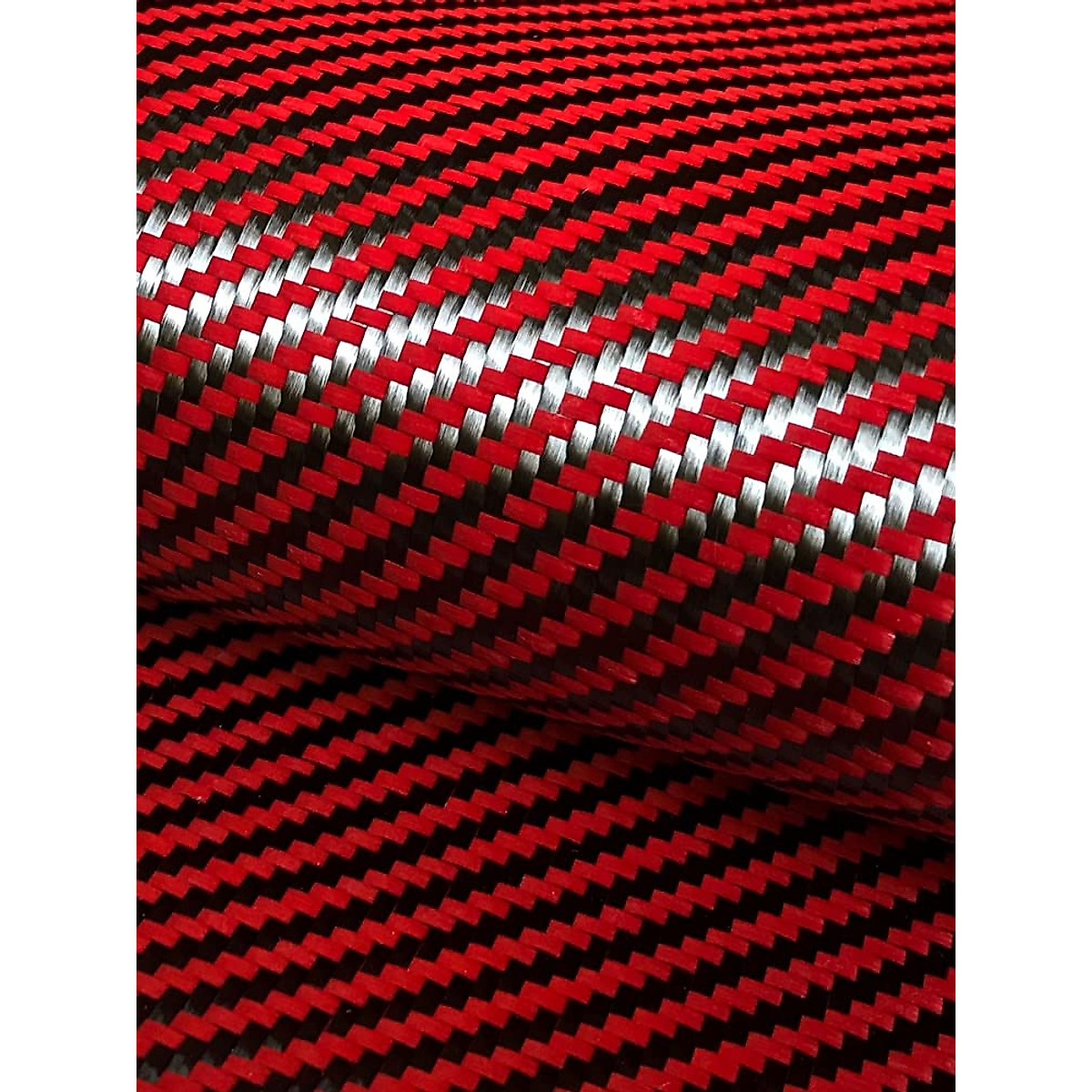 1Pc 50cm Width X 1m Long Carbon Fiber Cloth 3K 200/240gsm Twill Plain 12K Fabric Honeycomb Hybrid Carbon Kevlar Fabric Chopped Yarn (Color : Blue Hybrid)