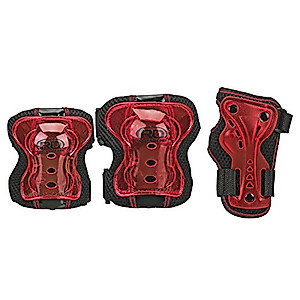 Roller Derby Trac Star Boy's Adjustable Roller Skates with Protective Gear, Adjustable Sizing, Tri-Pack Protective Gear Included