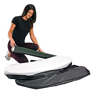 Portable Trade Show Graphic Counter Custom Printed Lightweight with Carrying Case and Shoulder Strap