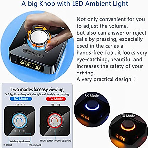 EMUTECK Bluetooth 5.0 Audio Adapter, 5-in-1 Wireless Transmitter Receiver for Car TV CD PC Home Stereo, USB to AUX 3.5mm RCA Receiver, Micro SD Card MP3 Player Transmitter for Headphones Speaker