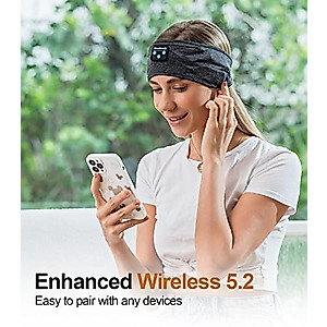 Sleep Headphones, Sleep Headphones for Side Sleepers - Noise Cancelling Headphones for Sleeping, Joseche Sports Sleeping Headphones Headband for Insomnia Nuit Travel, Gift for Women Men Mom Dad