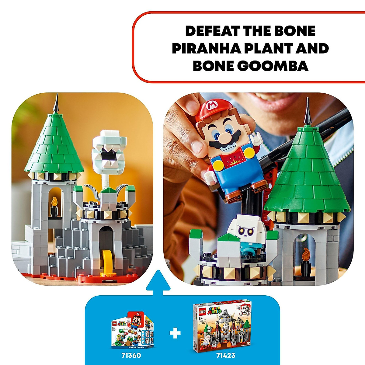 LEGO Super Mario Dry Bowser Castle Battle Expansion Set, Buildable Game with 5 Super Mario Figures, Collectible Playset to Combine with a Starter Course, Super Mario Gift Set for Kids Ages 8-10, 71423