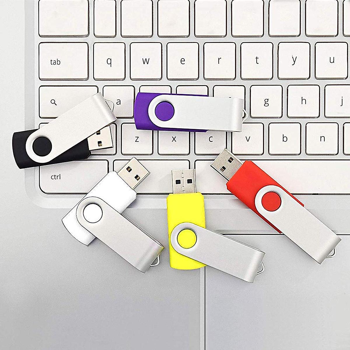 10 Pack of Colorful 8GB USB 2.0 Flash Drives and 10 Pack of Black 8GB USB 2.0 Flash Drives - 20 Pack by Aiibe