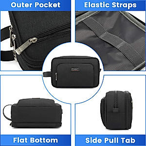 OIMIMY Toiletry Bag for Men Travel Shaving Dopp Kit Waterproof Toiletries Organizer for Cosmetic Portable Womens Travel Makeup Bag