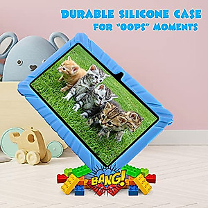 Contixo Kids Tablet V8, 7-inch HD, Ages 3-7, Toddler Tablet with Camera, Parental Control - Android 11, 16GB, WiFi, Learning Tablet for Children, 50+ Disney Storybooks Apps and Kid-Proof Case, Blue