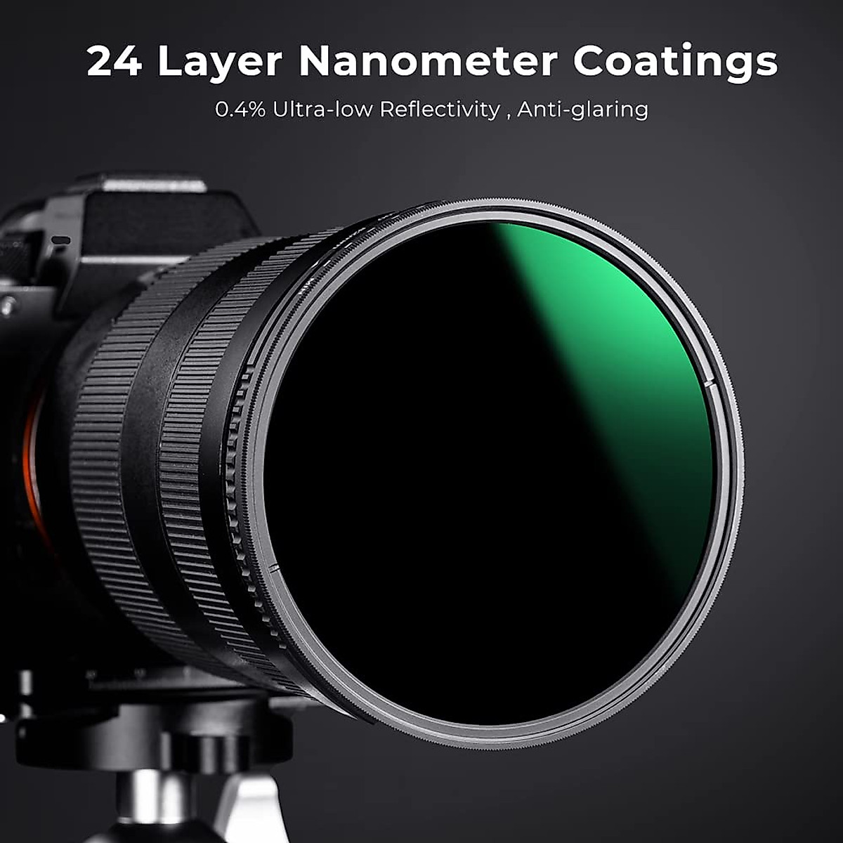 K&F Concept 58mm Variable Neutral Density Lens Filter ND8-ND2000 (3-11stop) Waterproof Adjustable ND Lens Filter with 24 Multi-Layer Coatings for Camera Lens (D-Series)