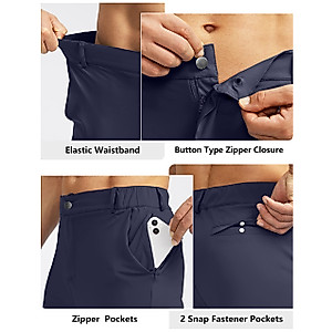 Soothfeel Men's Golf Joggers Pants with 5 Pockets Slim Fit Stretch Sweatpants Running Travel Dress Work Pants for Men(Navy, XXL