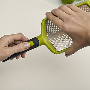 Joseph Joseph Twist Grater 2-in-1 Grater with Adjustable Handle, Extra Course and Fine,Green