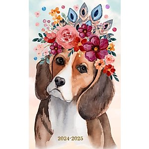 2024-2025: 24 Months Monthly Pocket Planner Small Size Appointment Notebook for Two Years from JANUARY to DECEMBER - Schedule Organizer with Charming Beagle Cover