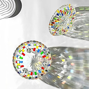 HSKIE Colorful Crystal candy jars Candy jars with lids christmas candy jar Candy containers cute candy jar glass jar with lid-24 oz