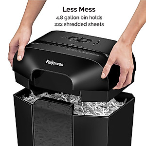 Fellowes Powershred LX70-DB 11 Sheet Cross-Cut Household Paper Shredder for Home Office