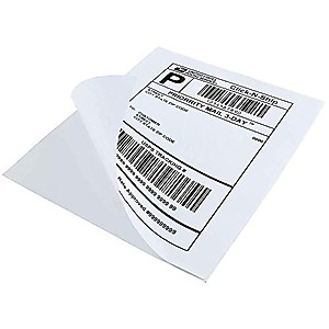 L LIKED 100 Labels Full-Sheet 8-1/2" x 11" Self Adhesive Shipping Labels for Laser & Inkjet Printers